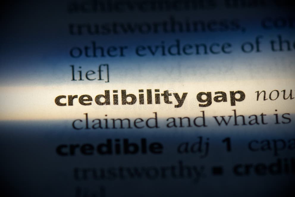 Credibility gap stock photo. Image of linguistic, idea - 161578344