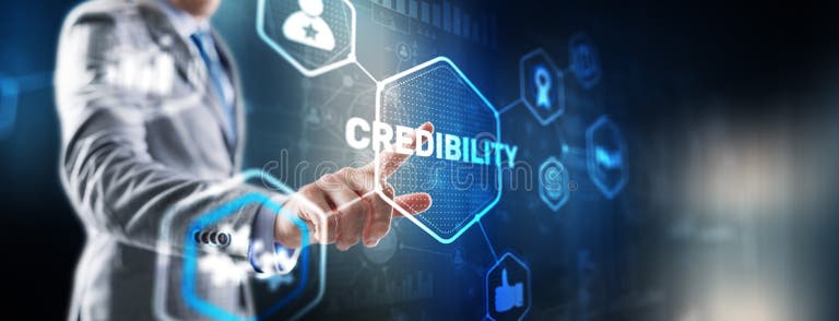 Credibility Improvement Concept. Multiple Exposure Virtual Screen Stock ...