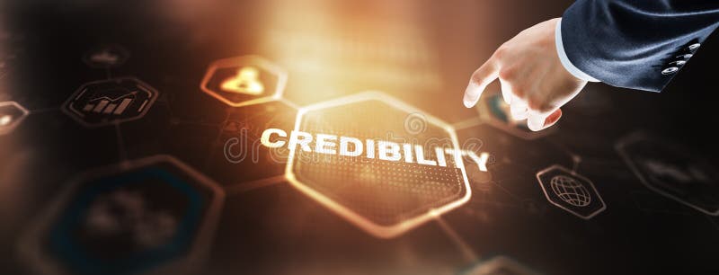 Credibility Improvement Concept. Multiple Exposure Virtual Screen Stock ...