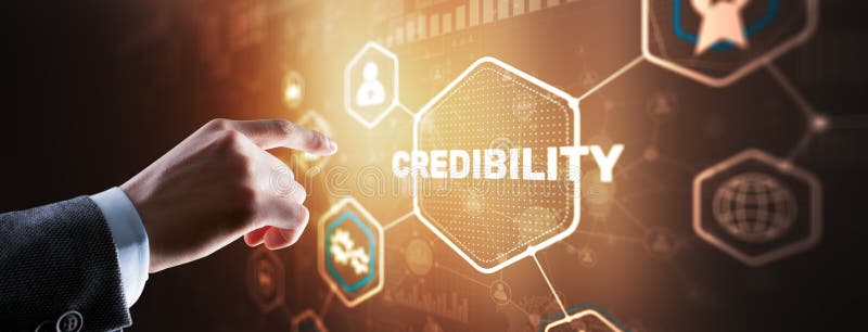 Credibility Improvement Concept. Multiple Exposure Virtual Screen Stock ...