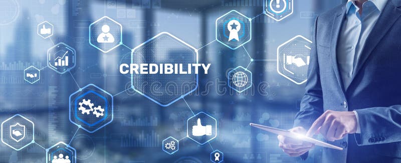 Credibility Improvement Concept. Multiple Exposure Virtual Screen Stock ...