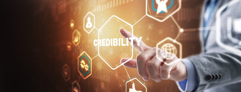 Credibility Improvement Concept. Multiple Exposure Virtual Screen Stock ...