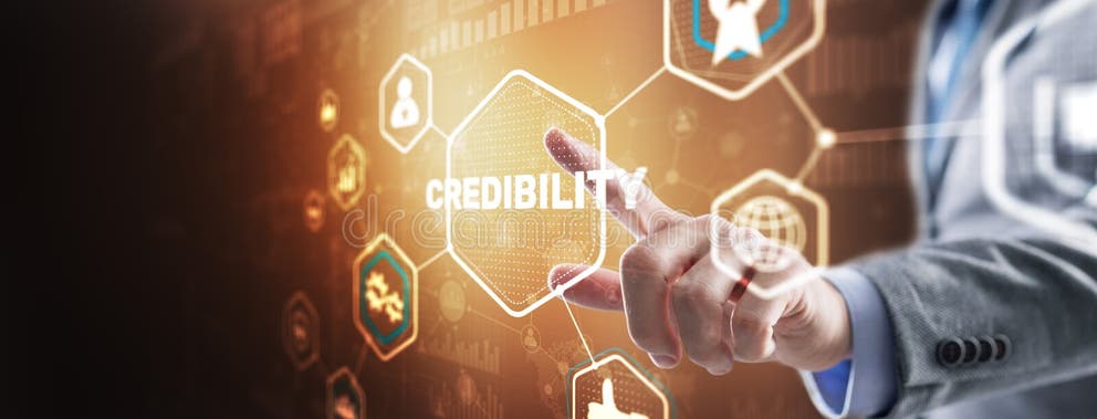 Credibility Improvement Concept. Multiple Exposure Virtual Screen Stock ...