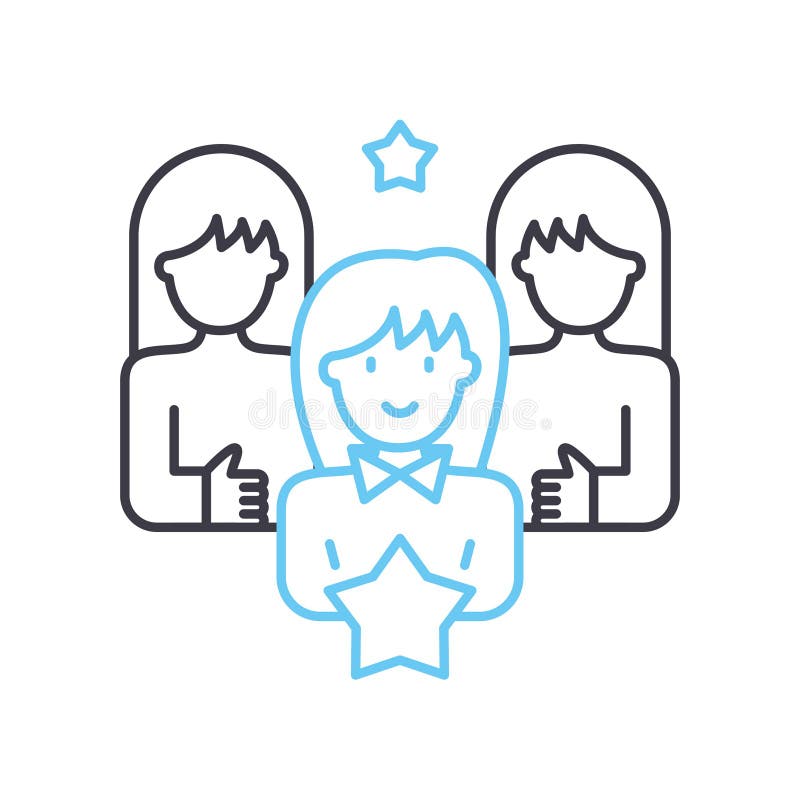 Credibility Line Icon, Outline Symbol, Vector Illustration, Concept ...