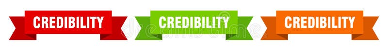 Credibility Ribbon. Credibility Isolated Paper Sign. Banner Stock ...