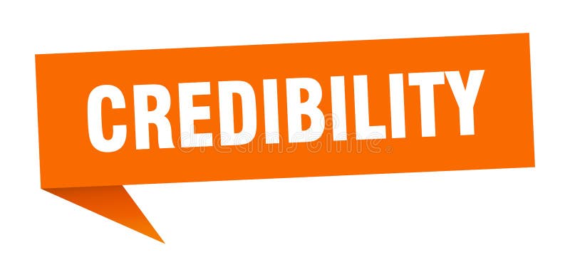 Credibility Speech Bubble. Credibility Ribbon Sign Stock Vector ...