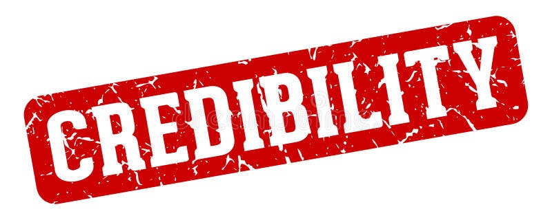 Credibility Rectangular Sign. Credibility Stamp Stock Vector ...