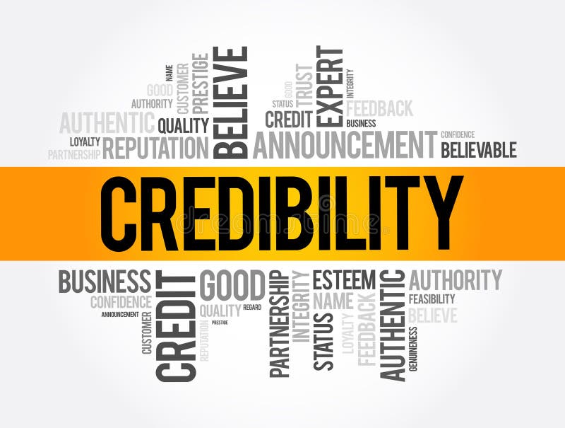 Credibility Word Cloud Collage, Business Concept Background Stock ...