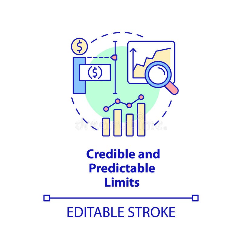 Credible and Predictable Limits Concept Icon Stock Vector ...