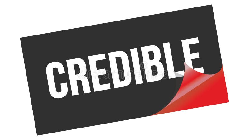 CREDIBLE Text on Black Red Sticker Stamp Stock Illustration ...