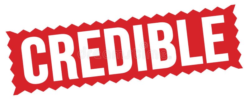 CREDIBLE Text Written on Red Stamp Sign Stock Illustration ...
