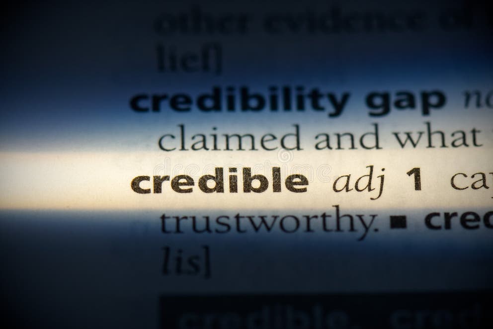 Credible stock photo. Image of closeup, etymology, isolated - 161577184