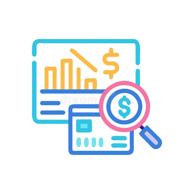 Credit Analysis Icon stock vector. Illustration of investment - 352798112