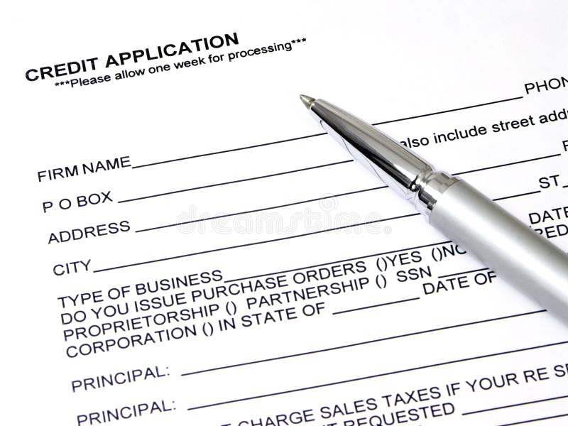 Credit Application stock image. Image of borrow, application - 1213465