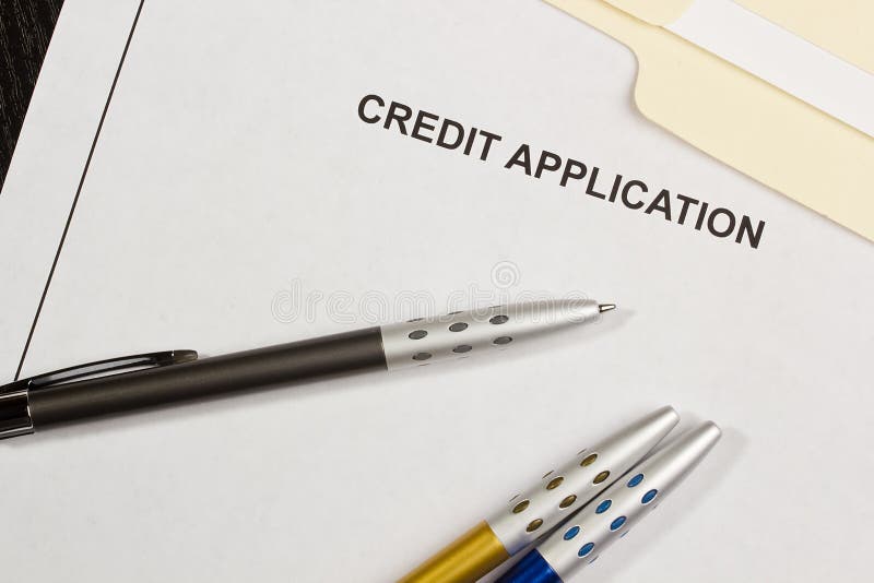 Credit Application Form stock image. Image of contract - 11533539