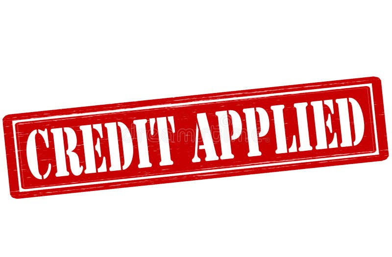 Credit applied stock illustration. Illustration of applied - 109396947