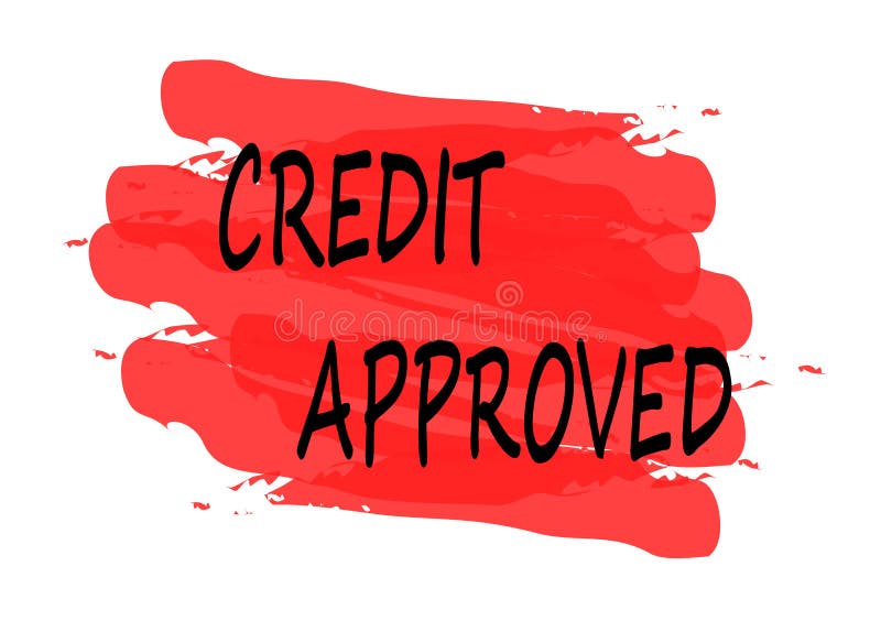 Credit approved banner stock illustration. Illustration of button ...