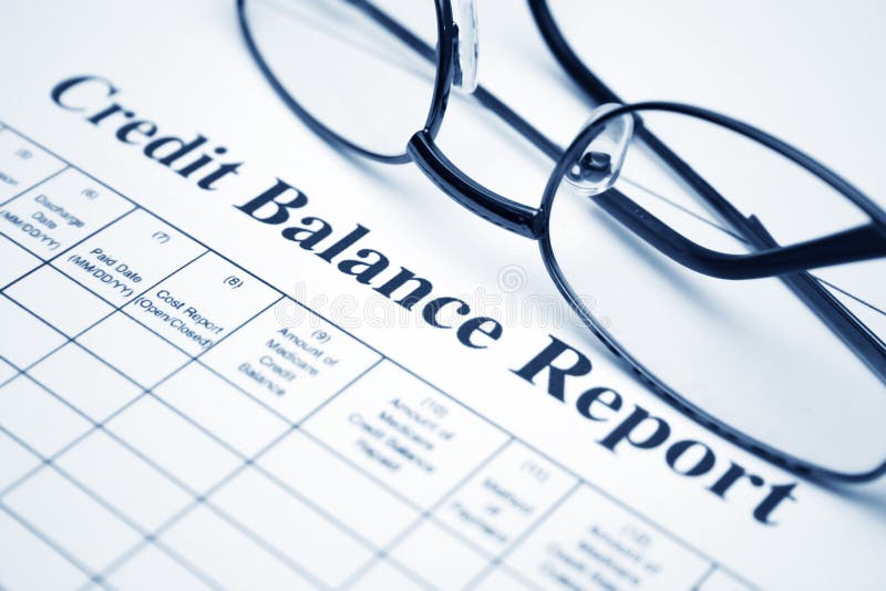 Credit balance report stock image. Image of decisions - 181438129