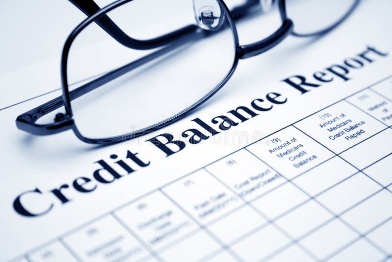 Credit balance report stock image. Image of calculate - 181438389