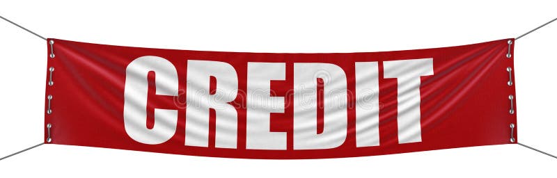 Credit Banner (clipping Path Included) Stock Illustration ...