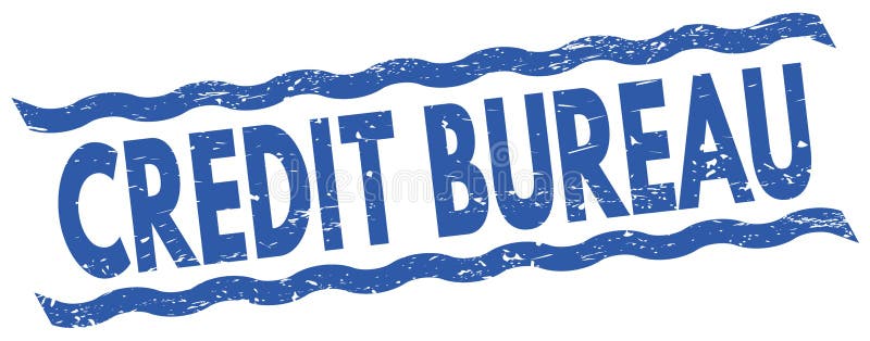 CREDIT BUREAU Text on Blue Lines Stamp Sign Stock Illustration ...