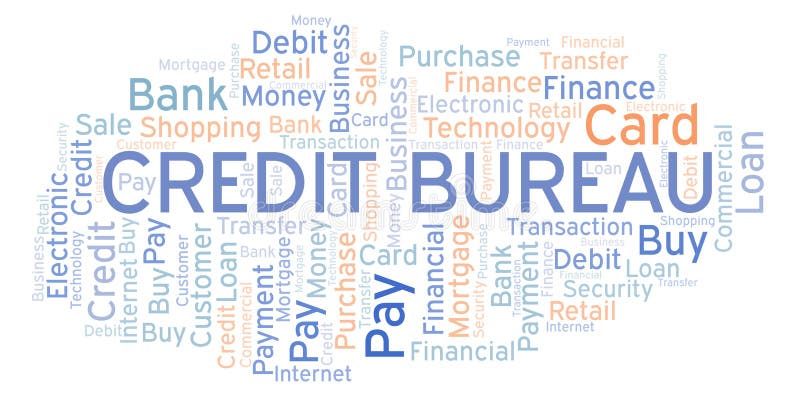 CREDIT BUREAU Text, on Rectangle Stamp Sign. Stock Illustration ...