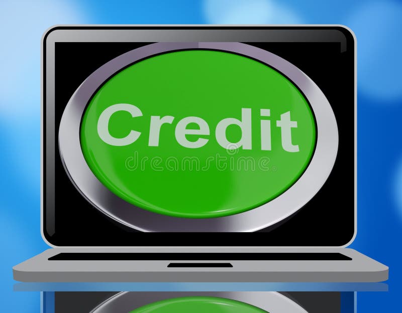 Credit Button Representing Finance or Loan 3d Rendering Stock ...
