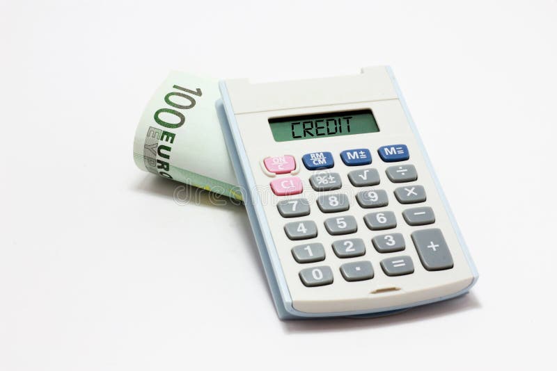 Credit Calculator stock photo. Image of business, banknote - 26734014