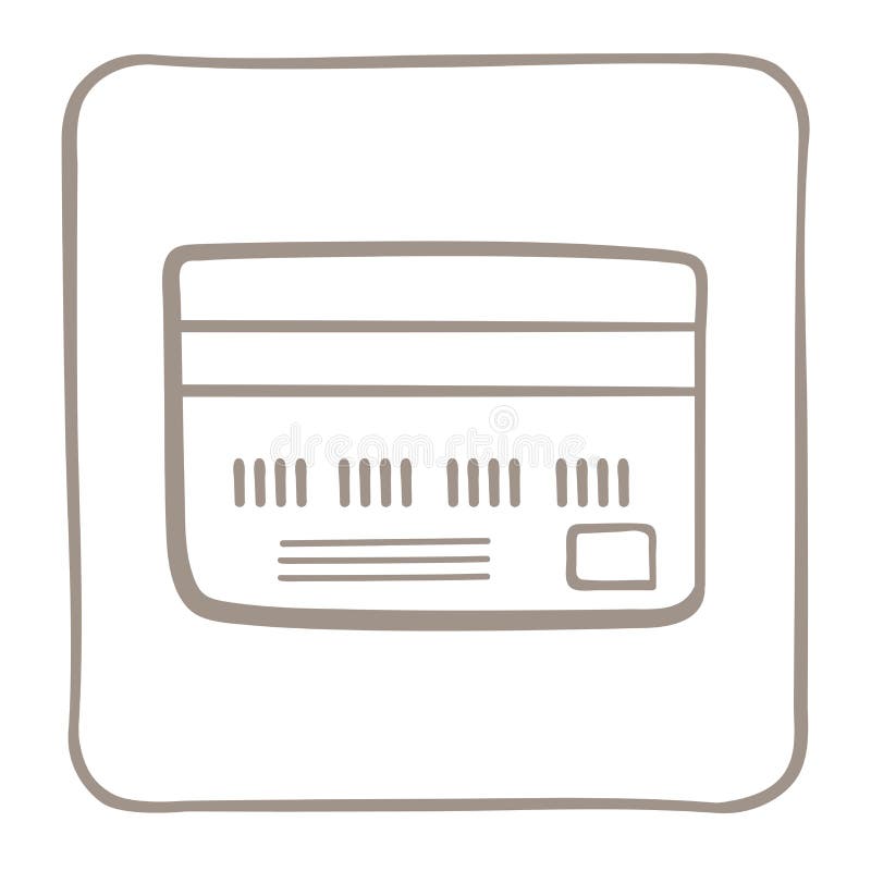 Credit Card Icon in a Light Brown Frame. Vector Graphics Stock Vector ...