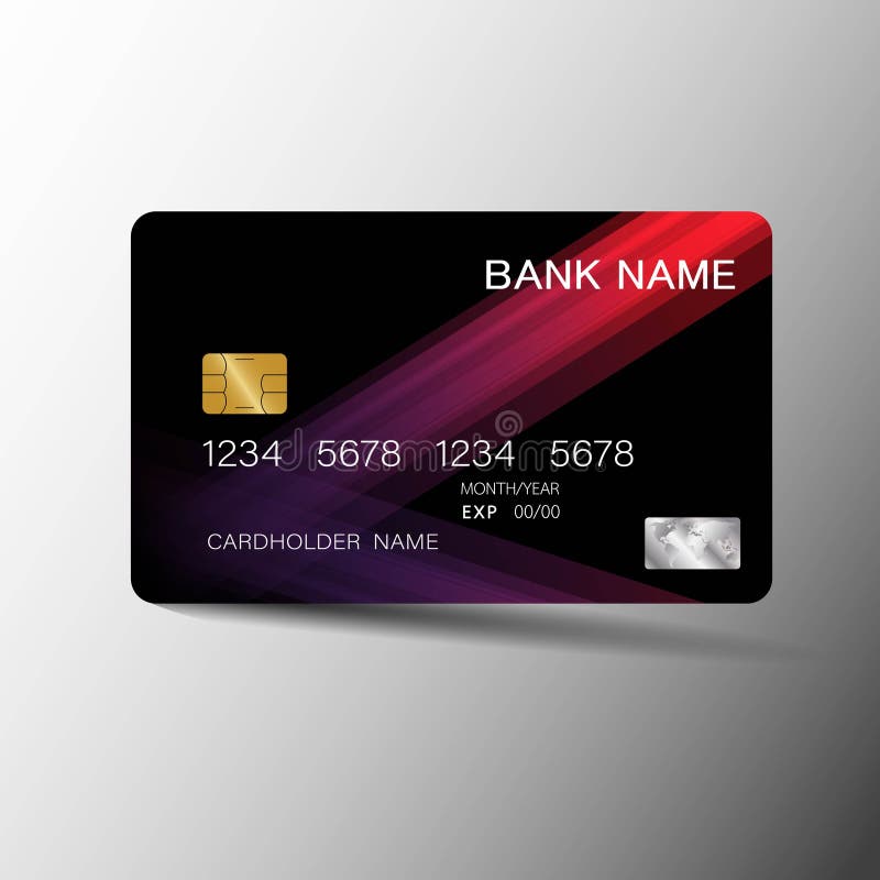 Modern Credit Card Template Design. with Inspiration from Abstract ...