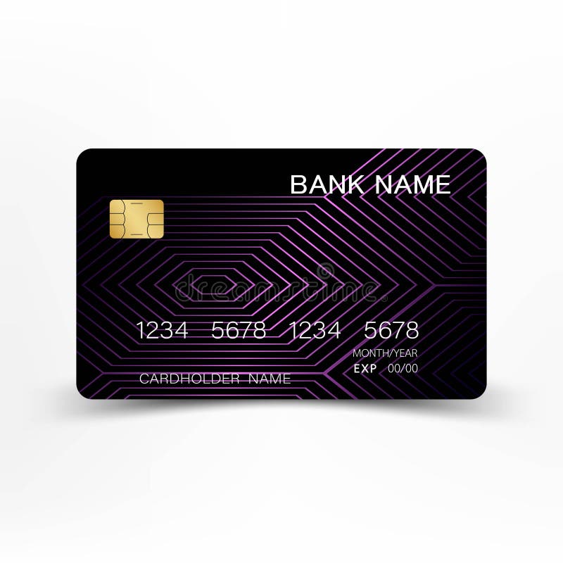 Modern Credit Card Template Design. with Inspiration from the Abstract ...