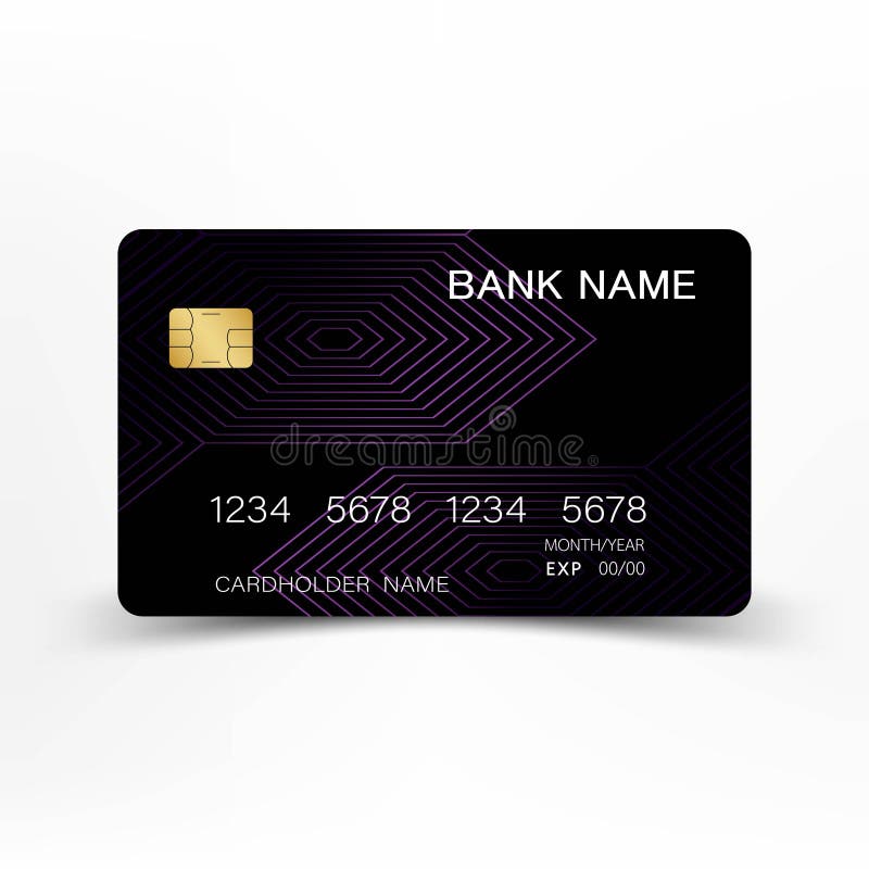 Modern Credit Card Template Design. with Inspiration from the Line ...