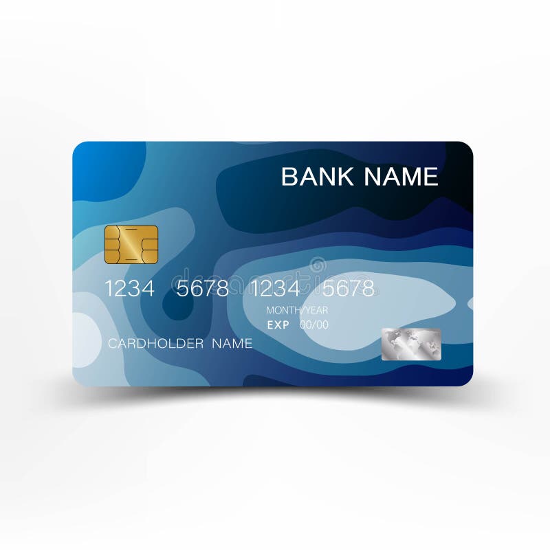 Modern Blue Credit Card Design. with Inspiration from Abstract Stock ...