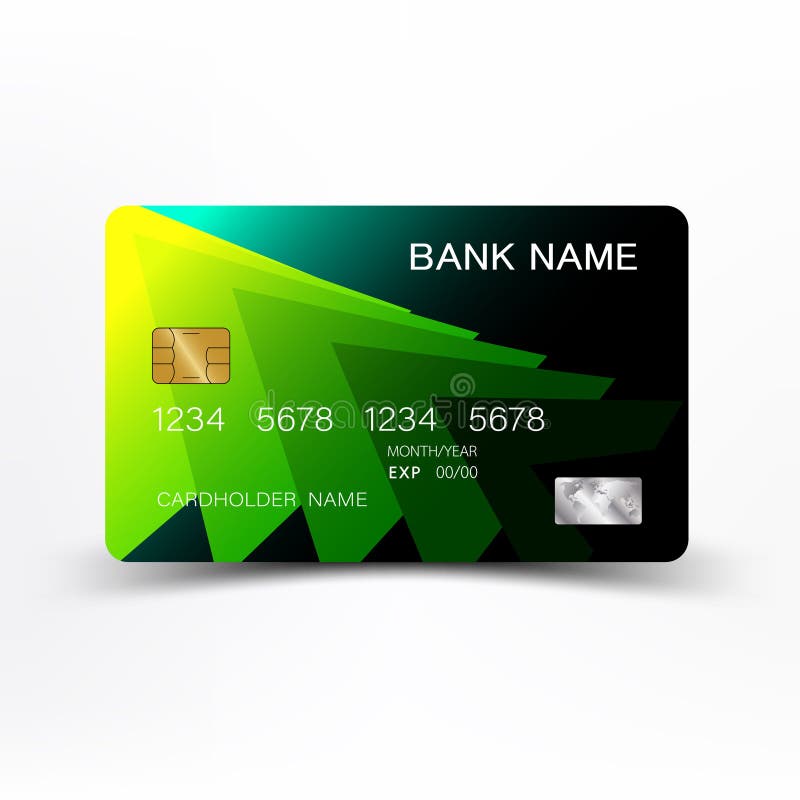 Modern Credit Card Template Design. with Inspiration from the Line ...