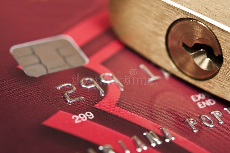 Credit card stock photo. Image of lock, secure, closeup - 20842972