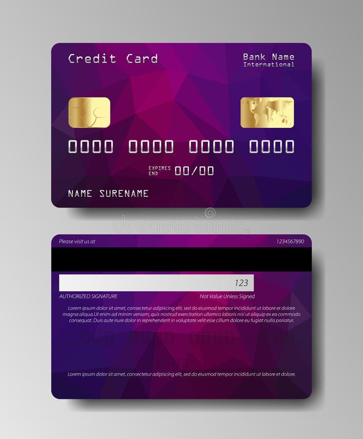 Gold Credit Card. Mockup of Golden Bank Card. Design of Vip Plastic ...