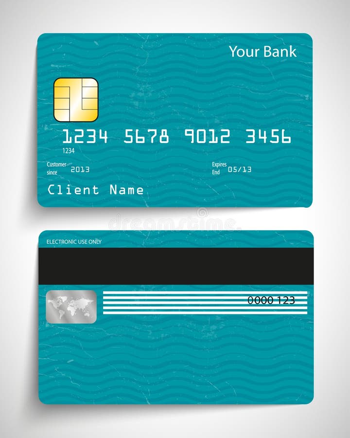 Credit card stock vector. Illustration of blue, credit - 56485272