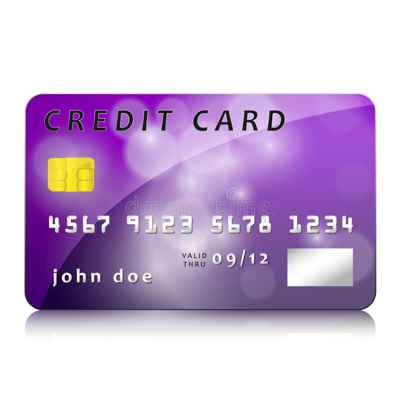 Violet credit card stock illustration. Illustration of isolated - 229607194