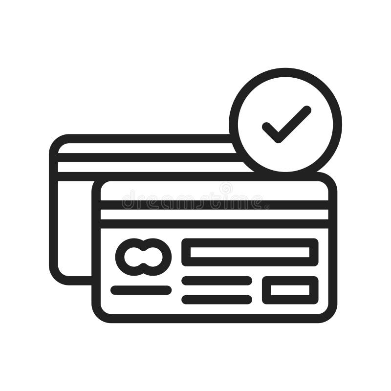 Credit Card Approved Icon Image. Stock Vector - Illustration of ...