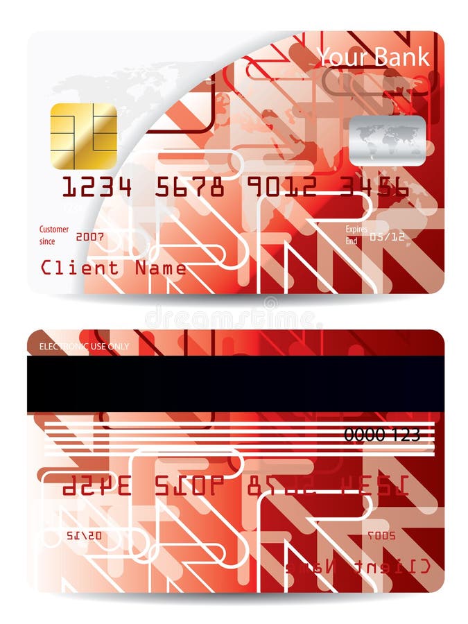 Credit Card with Arrow Design Stock Vector - Illustration of currency ...