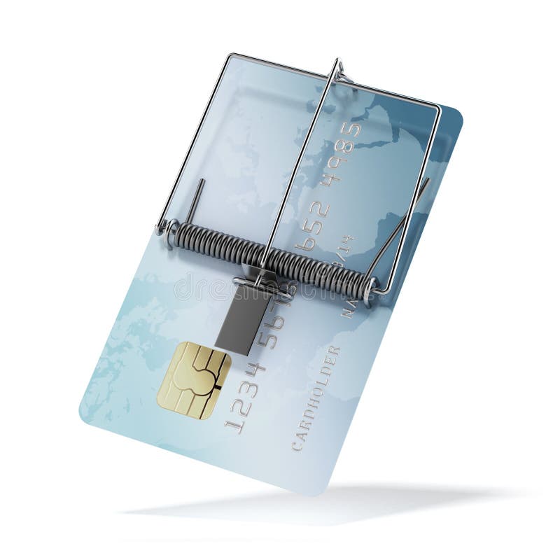 Credit Card Trap, Predatory Lending Stock Illustration - Illustration ...