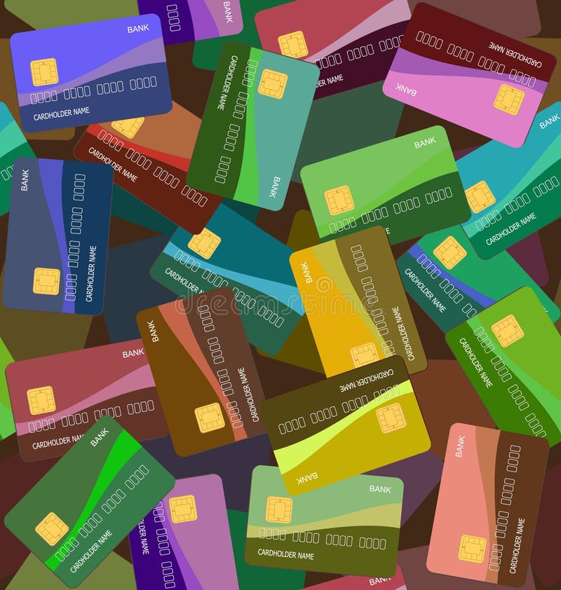 Credit Card Background Seamless Stock Vector - Illustration of pattern ...