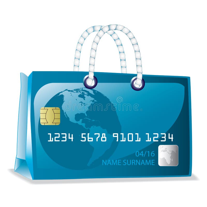 Credit card bag stock vector. Illustration of design - 41020680