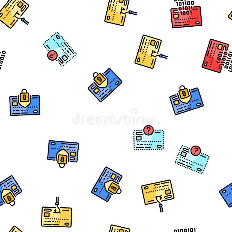 Credit Card Bank Payment Money Seamless Pattern Vector Stock ...