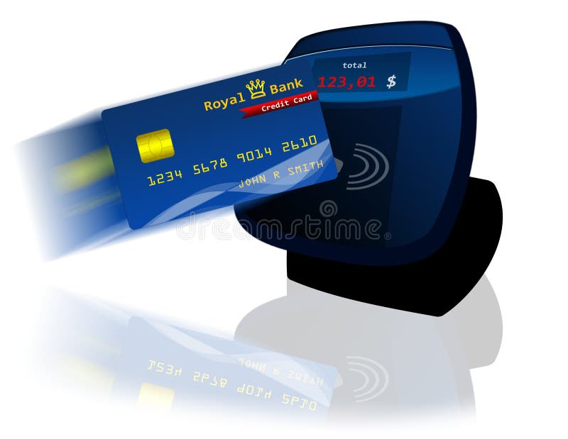 Credit card bank reader stock image. Image of cashier - 46355405
