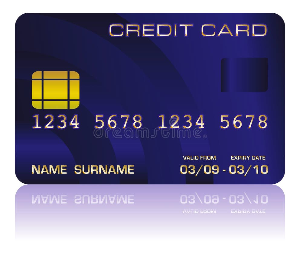 Realistic Blue Credit Card Stock Illustrations – 1,627 Realistic Blue ...