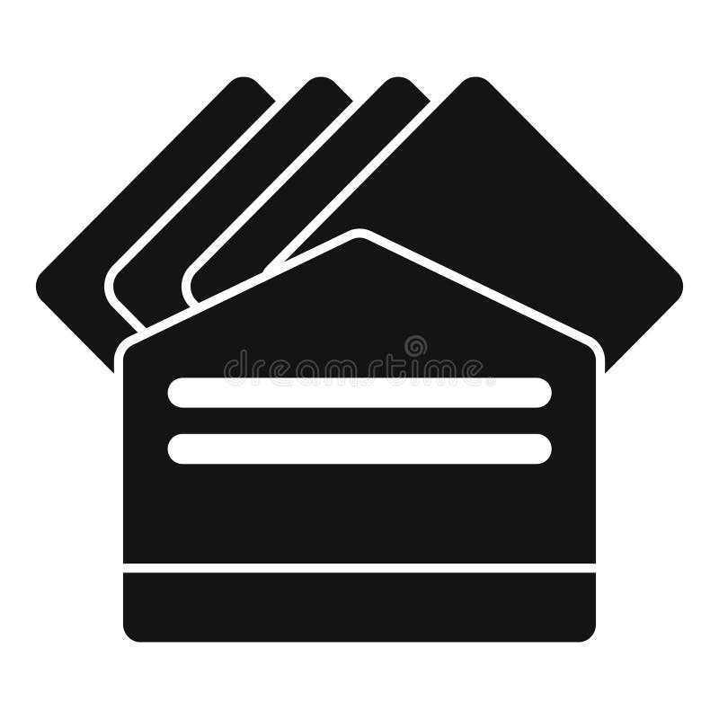 Credit Card Case Containing Multiple Cards Icon Stock Vector ...