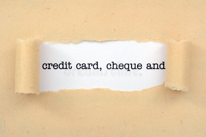 Credit card, cheque stock image. Image of purchase, card - 174357591