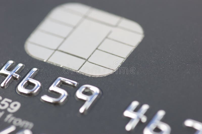 Credit Card Chip Detail stock photo. Image of chip, security - 12596906