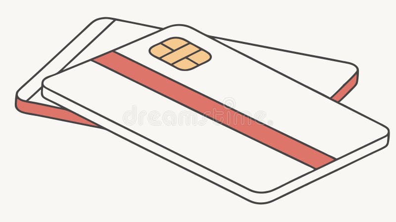Credit Card with Chip, Secure Digital Payment Method, Vector Design ...